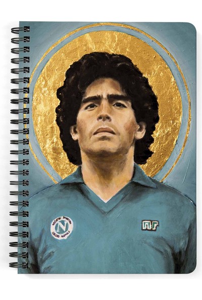 Hero Tasarım Maradona Baskılı Ahşap Kapaklı Defter 15X20 cm DFT4540