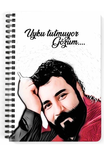 Ahmet Kaya Baskılı Ahşap Kapaklı Defter 15X20 cm DFT3242