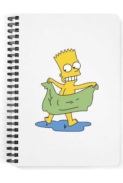 Simpson Baskılı Ahşap Kapaklı Defter 15X20 cm DFT6753