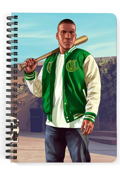 Gta Baskılı Ahşap Kapaklı Defter 15X20 cm DFT3186