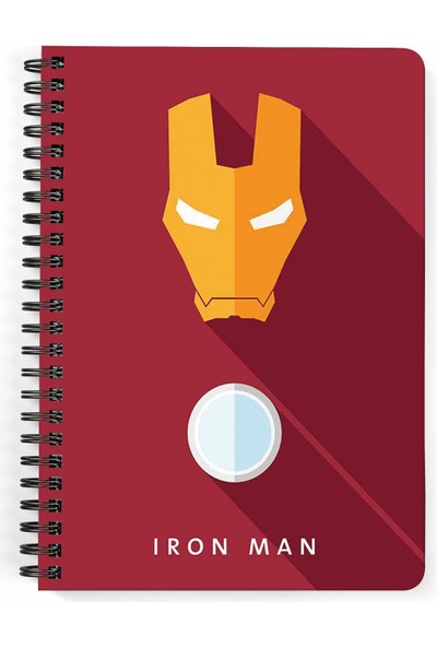 Hero Tasarım Iron Man Baskılı Ahşap Kapaklı Defter 15X20 cm DFT5742 Hero Tasarım Iron Man Baskılı Ahşap Kapaklı Defter 15X20 cm DFT5742