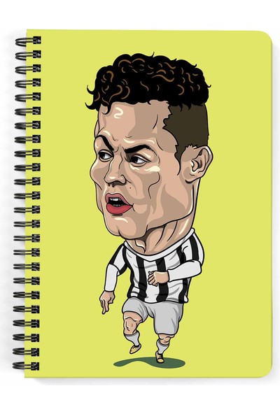 Ronaldo Baskılı Ahşap Kapaklı Defter 15X20 cm DFT4408