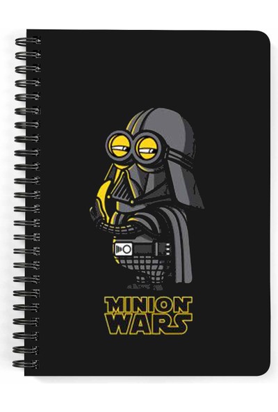 Minions Wars Baskılı Ahşap Kapaklı Defter 15X20 cm DFT4346