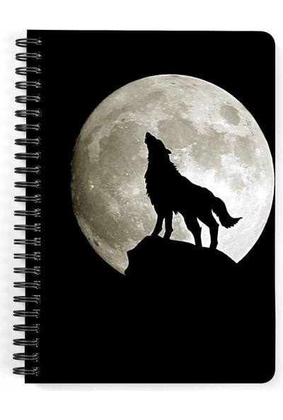 Uluyan Kurt Baskılı Ahşap Kapaklı Defter 15X20 cm DFT5651 Uluyan Kurt Baskılı Ahşap Kapaklı Defter 15X20 cm DFT5651