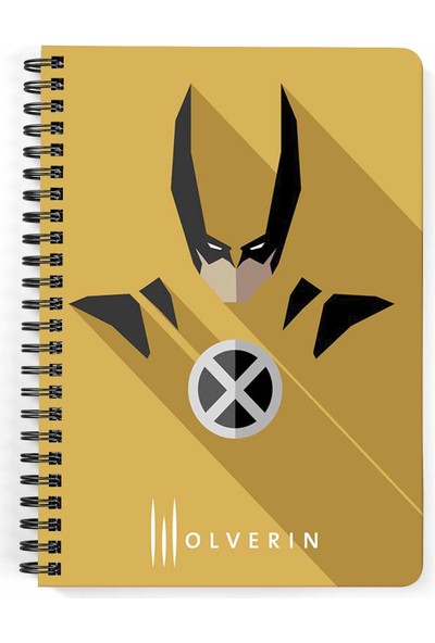 Wolverin Baskılı Ahşap Kapaklı Defter 15X20 cm DFT5733 Wolverin Baskılı Ahşap Kapaklı Defter 15X20 cm DFT5733