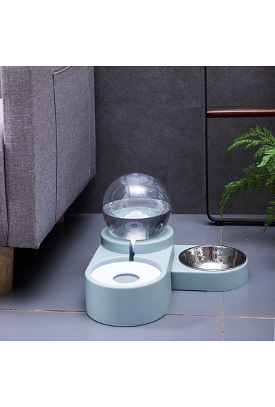 Miko Pet Mikopet Round Kedi Köpek Mama Su Kabı-Mavi