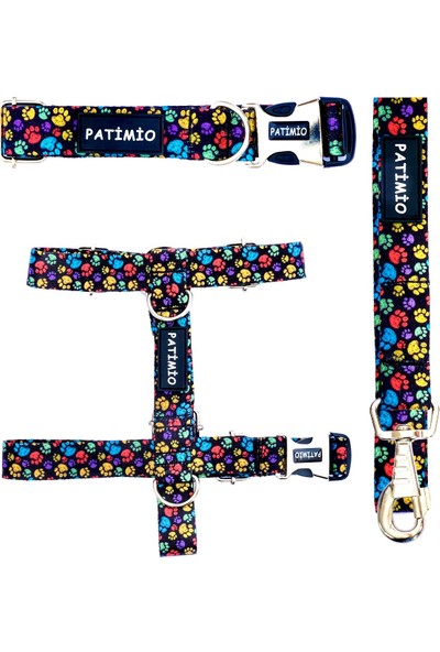 Patimio Paws Köpek Göğüs, Boyun ve Gezdirme Tasma Seti Patimio Paws Köpek Göğüs, Boyun ve Gezdirme Tasma Seti