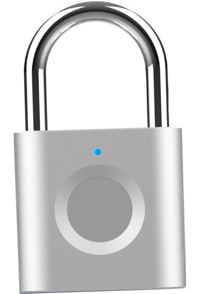 Parmak Izi Asma Kilit Akıllı Akıllı Kilit USB Kilitleme Sırt Çantası Gümüş Için Parmak Izi Asma Kilit Akıllı Akıllı Kilit USB Kilitleme Sırt Çantası Gümüş Için