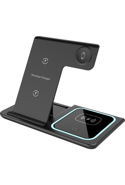 3 1 Kablosuz Hızlı Şarj Şarj Standı Iwatch Telefon Kulaklıklar Için Şarj Standı Istasyonu