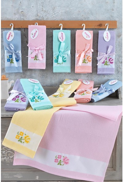 Fushia 6'lı Kanaviçe 45X70 cm Kurulama Bezi | Mix