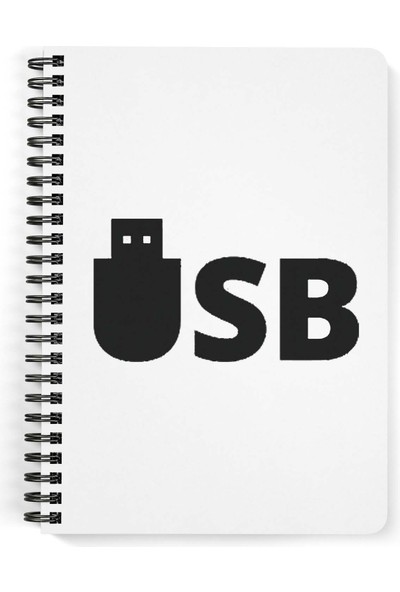 Hero Tasarım USB Baskılı Ahşap Kapaklı Defter 15X20 cm DFT304