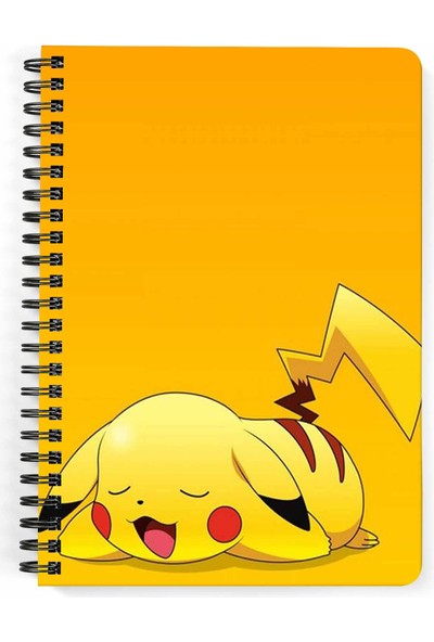 Pikaçu Baskılı Ahşap Kapaklı Defter 15X20 cm DFT4137