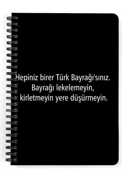 Alparslan Türkeş Baskılı Ahşap Kapaklı Defter 15X20 cm DFT3766