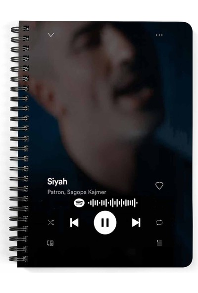 Hero Tasarım Siyah Spotify Karekodlu Baskılı Ahşap Kapaklı Defter 15X20 cm DFT2807 Hero Tasarım Siyah Spotify Karekodlu Baskılı Ahşap Kapaklı Defter 15X20 cm DFT2807