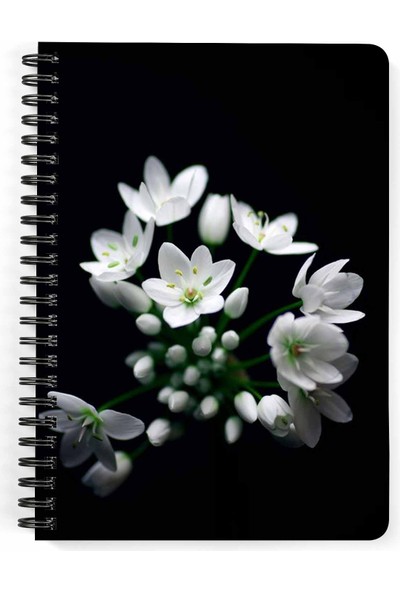 Hero Tasarım Çiçek Baskılı Ahşap Kapaklı Defter 15X20 cm DFT2894