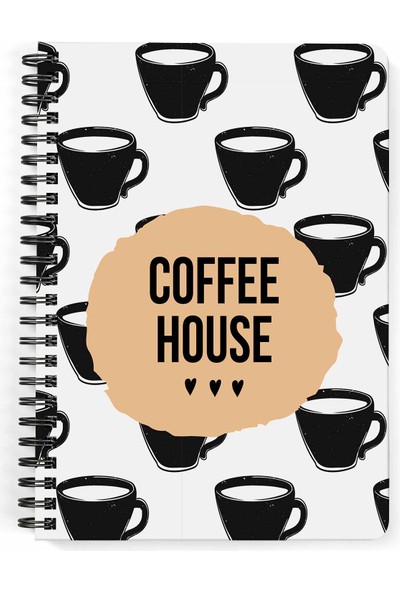 Coffee House Baskılı Ahşap Kapaklı Defter 15X20 cm DFT5207 Coffee House Baskılı Ahşap Kapaklı Defter 15X20 cm DFT5207