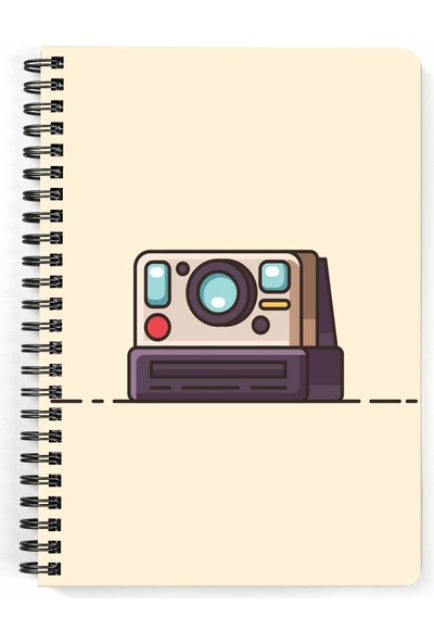 Retro Tv Baskılı Ahşap Kapaklı Defter 15X20 cm DFT5332