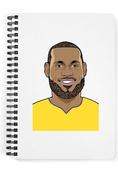 Lebron James Baskılı Ahşap Kapaklı Defter 15X20 cm DFT2116