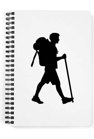 Doğa Yürüyüşü Baskılı Ahşap Kapaklı Defter 15X20 cm DFT2024