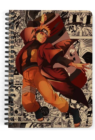Hero Tasarım Naruto Anime Baskılı Ahşap Kapaklı Defter 15X20 cm DFT3269