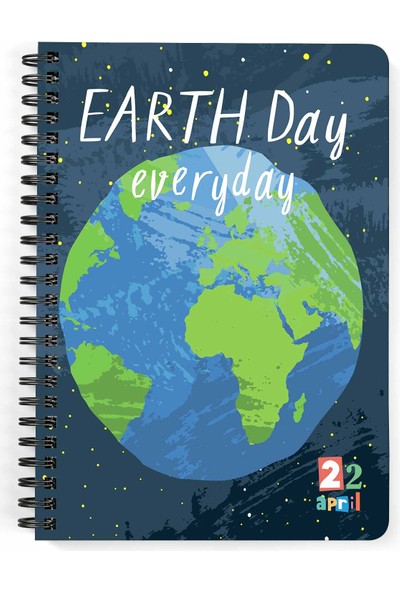 Hero Tasarım Earth Day Baskılı Ahşap Kapaklı Defter 15X20 cm DFT5154 Hero Tasarım Earth Day Baskılı Ahşap Kapaklı Defter 15X20 cm DFT5154