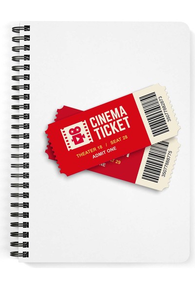Hero Tasarım Cinema Ticket Baskılı Ahşap Kapaklı Defter 15X20 cm DFT1077 Hero Tasarım Cinema Ticket Baskılı Ahşap Kapaklı Defter 15X20 cm DFT1077