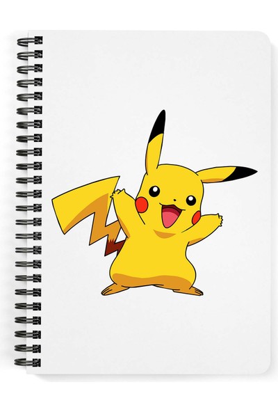 Hero Tasarım Pikachu Baskılı Ahşap Kapaklı Defter 15X20 cm DFT1106