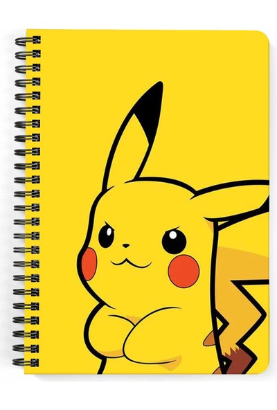 Hero Tasarım Pikaçu Baskılı Ahşap Kapaklı Defter 15X20 cm DFT4126