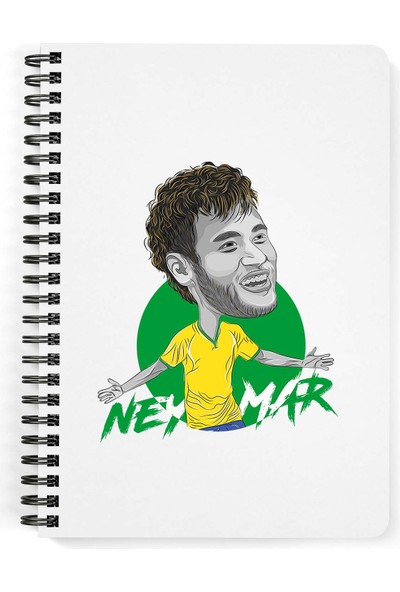 Hero Tasarım Neymar Baskılı Ahşap Kapaklı Defter 15X20 cm DFT1170