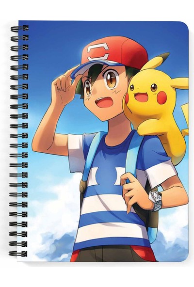 Pokemon Baskılı Ahşap Kapaklı Defter 15X20 cm DFT4678