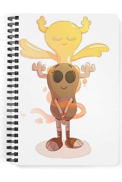 Gumball Baskılı Ahşap Kapaklı Defter 15X20 cm DFT2497