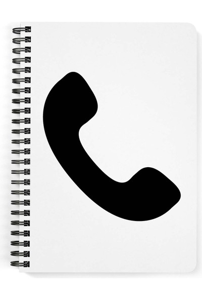Telefon Baskılı Ahşap Kapaklı Defter 15X20 cm DFT6389