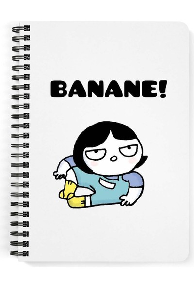 Hero Tasarım Banane Baskılı Ahşap Kapaklı Defter 15X20 cm DFT6581