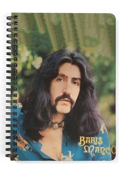 Barış Manço Baskılı Ahşap Kapaklı Defter 15X20 cm DFT2716 Barış Manço Baskılı Ahşap Kapaklı Defter 15X20 cm DFT2716