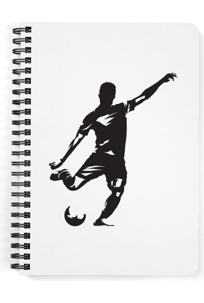 Hero Tasarım Futbol Baskılı Ahşap Kapaklı Defter 15X20 cm DFT1156