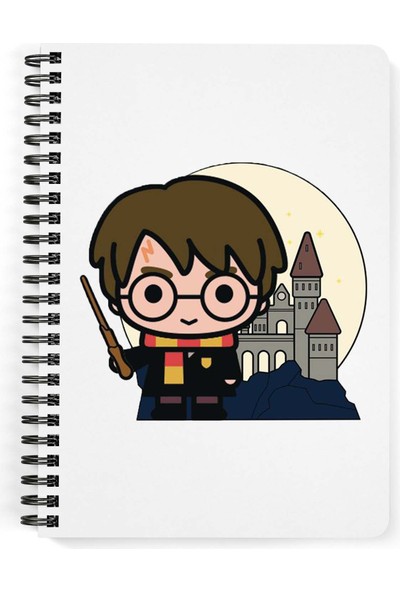 Harry Potter Baskılı Ahşap Kapaklı Defter 15X20 cm DFT6466