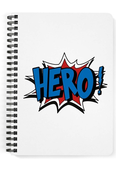 Hero Tasarım Hero Baskılı Ahşap Kapaklı Defter 15X20 cm DFT1039