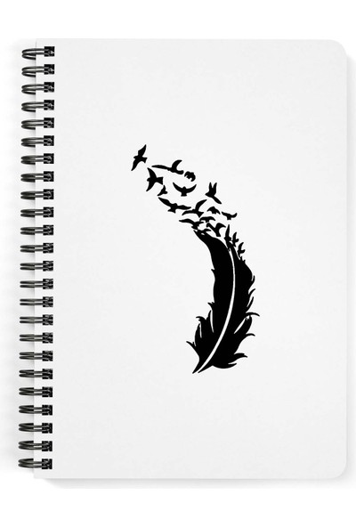 Yaprak Baskılı Ahşap Kapaklı Defter 15X20 cm DFT5969