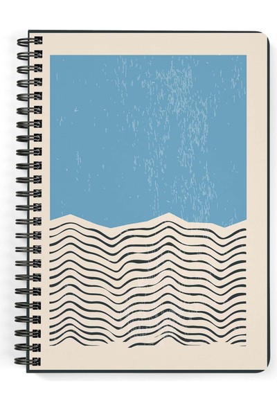 Hero Tasarım Geometrik Baskılı Ahşap Kapaklı Defter 15X20 cm DFT655