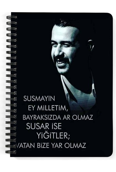 Fırat Yılmaz Çakıroğlu Baskılı Ahşap Kapaklı Defter 15X20 cm DFT3819