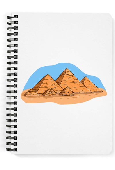 Mısır Piramidi Baskılı Ahşap Kapaklı Defter 15X20 cm DFT2270 Mısır Piramidi Baskılı Ahşap Kapaklı Defter 15X20 cm DFT2270