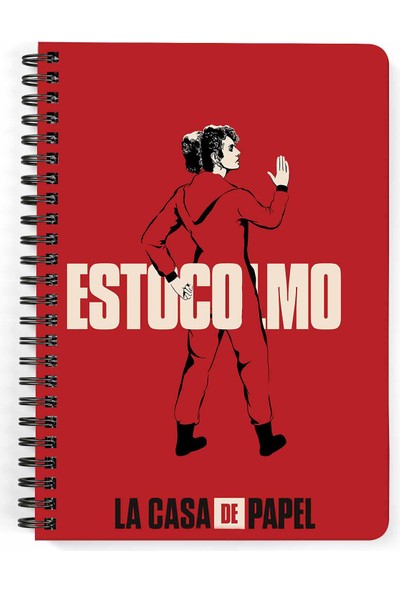 Hero Tasarım La Casa De Papel Estocolmo Baskılı Ahşap Kapaklı Defter 15X20 cm DFT4820 Hero Tasarım La Casa De Papel Estocolmo Baskılı Ahşap Kapaklı Defter 15X20 cm DFT4820