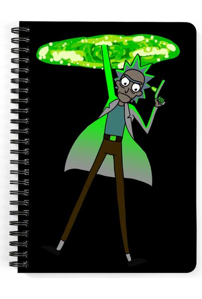 Rick And Morty Baskılı Ahşap Kapaklı Defter 15X20 cm DFT3672