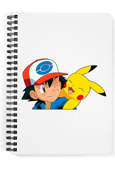 Hero Tasarım Pikachu Baskılı Ahşap Kapaklı Defter 15X20 cm DFT1103