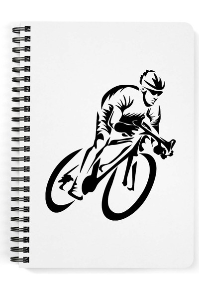 Hero Tasarım Bisiklet Baskılı Ahşap Kapaklı Defter 15X20 cm DFT6131