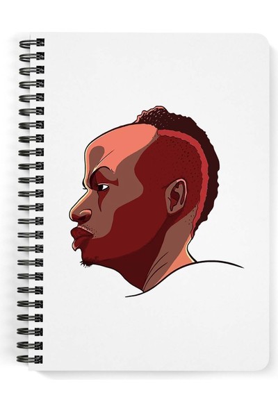 Sadio Mane Baskılı Ahşap Kapaklı Defter 15X20 cm DFT351