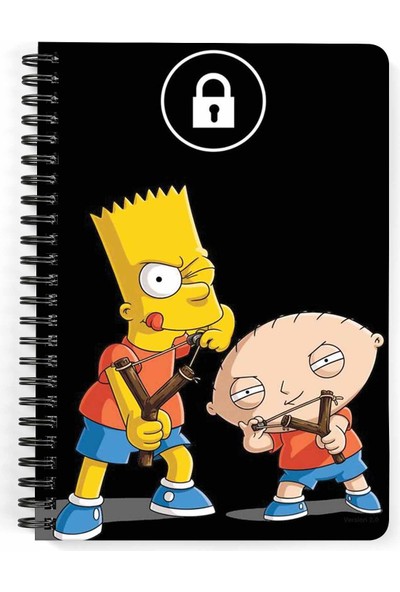 Simpsons Baskılı Ahşap Kapaklı Defter 15X20 cm DFT4773 Simpsons Baskılı Ahşap Kapaklı Defter 15X20 cm DFT4773