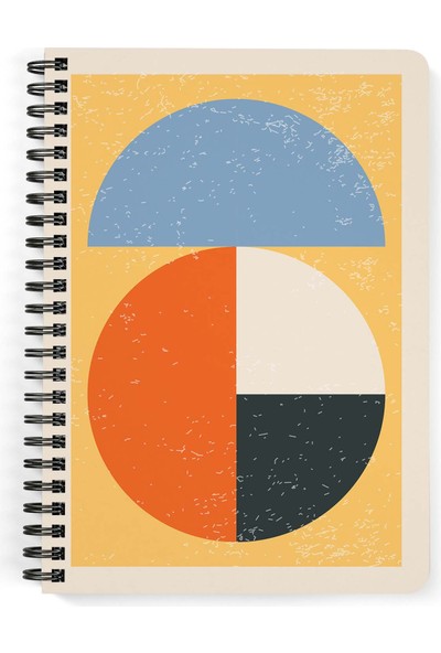 Geometrik Baskılı Ahşap Kapaklı Defter 15X20 cm DFT659