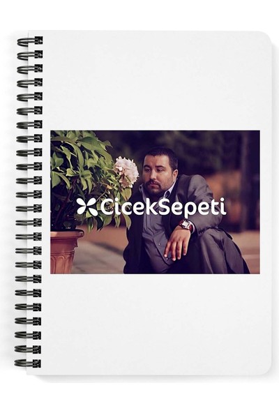 Hero Tasarım Çiçek Baskılı Ahşap Kapaklı Defter 15X20 cm DFT6261