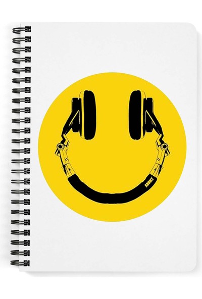 Emoji Baskılı Ahşap Kapaklı Defter 15X20 cm DFT6126